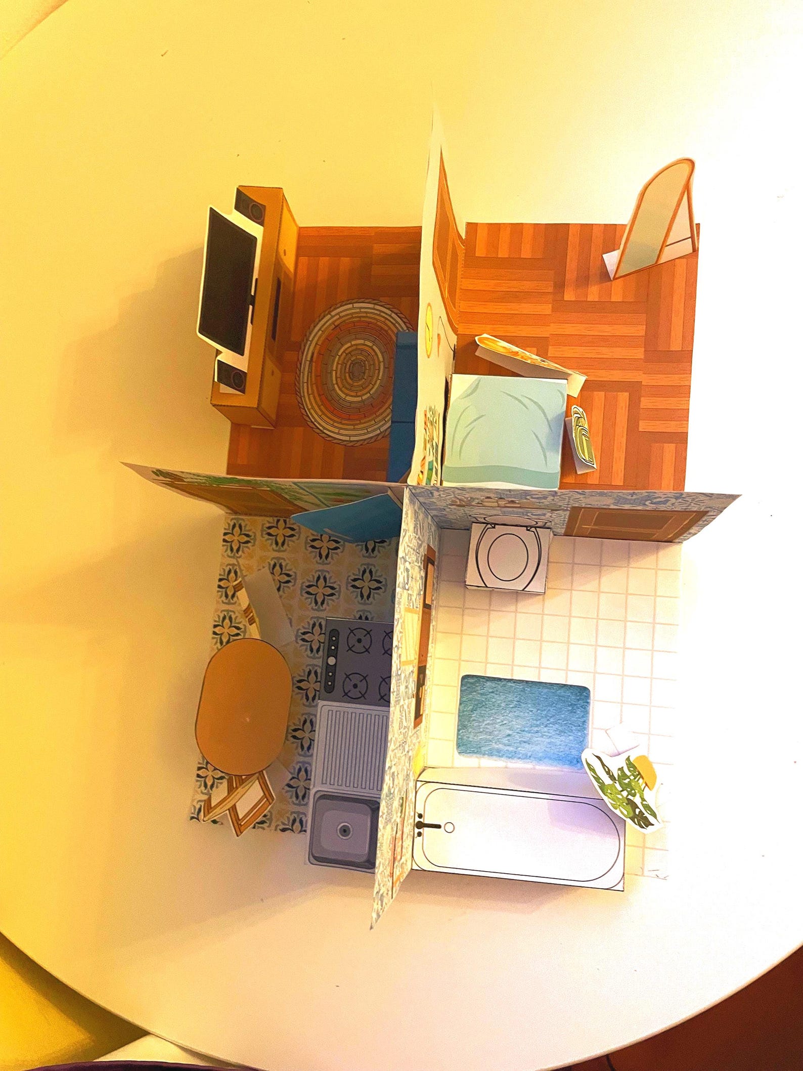 Miniature Apartment Paper Craft – DIY Paper Dollhouse (PDF Download) - Etsy