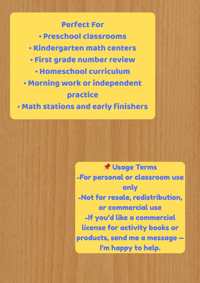 Numbers Learning Worksheet | Preschool Kindergarten Math (PDF Pattern ...