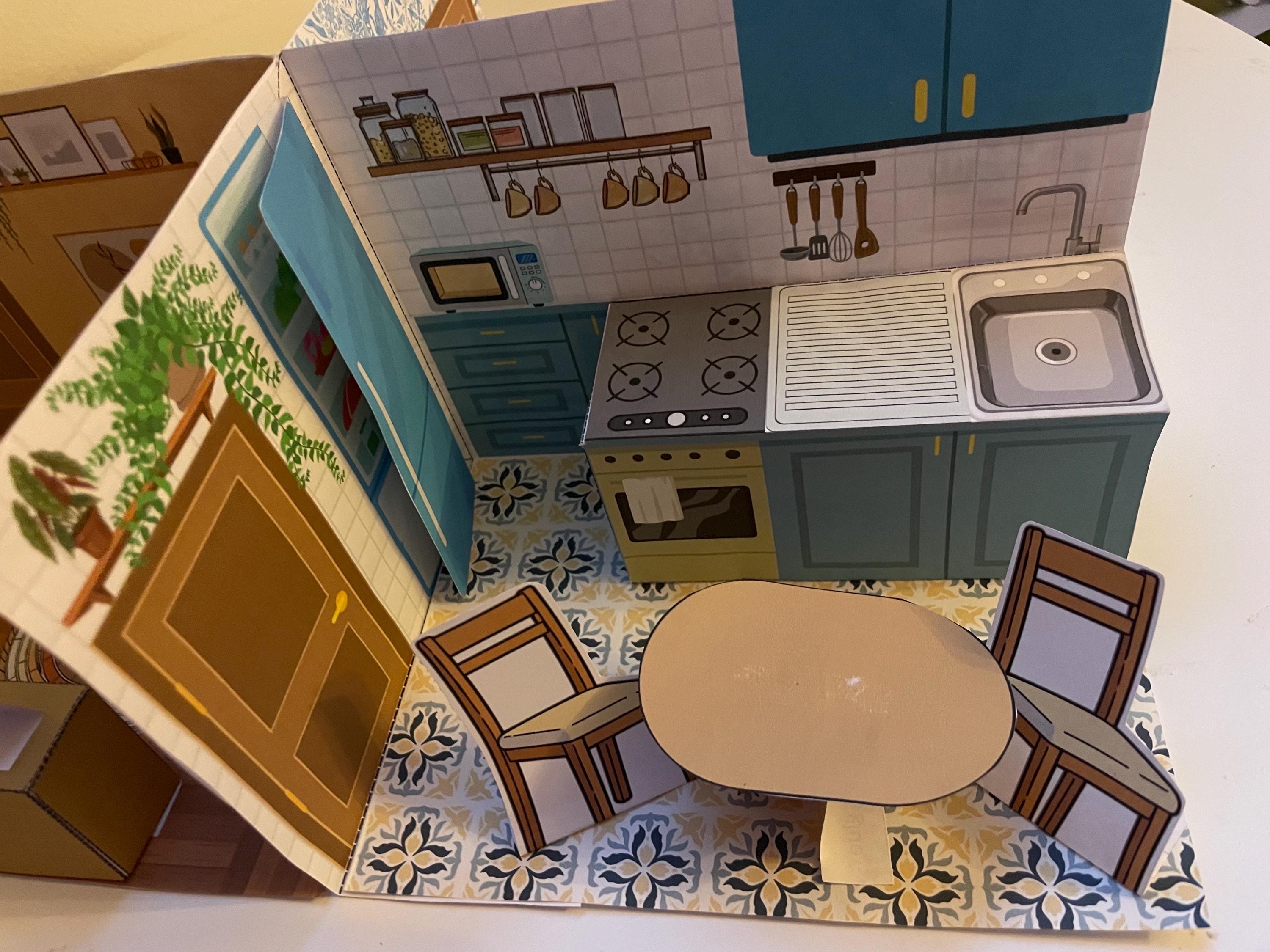 Miniature Apartment Paper Craft – DIY Paper Dollhouse (PDF Download) - Etsy