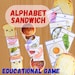 Alphabet Sandwich Printable | Letter Recognition & Spelling Activity ...
