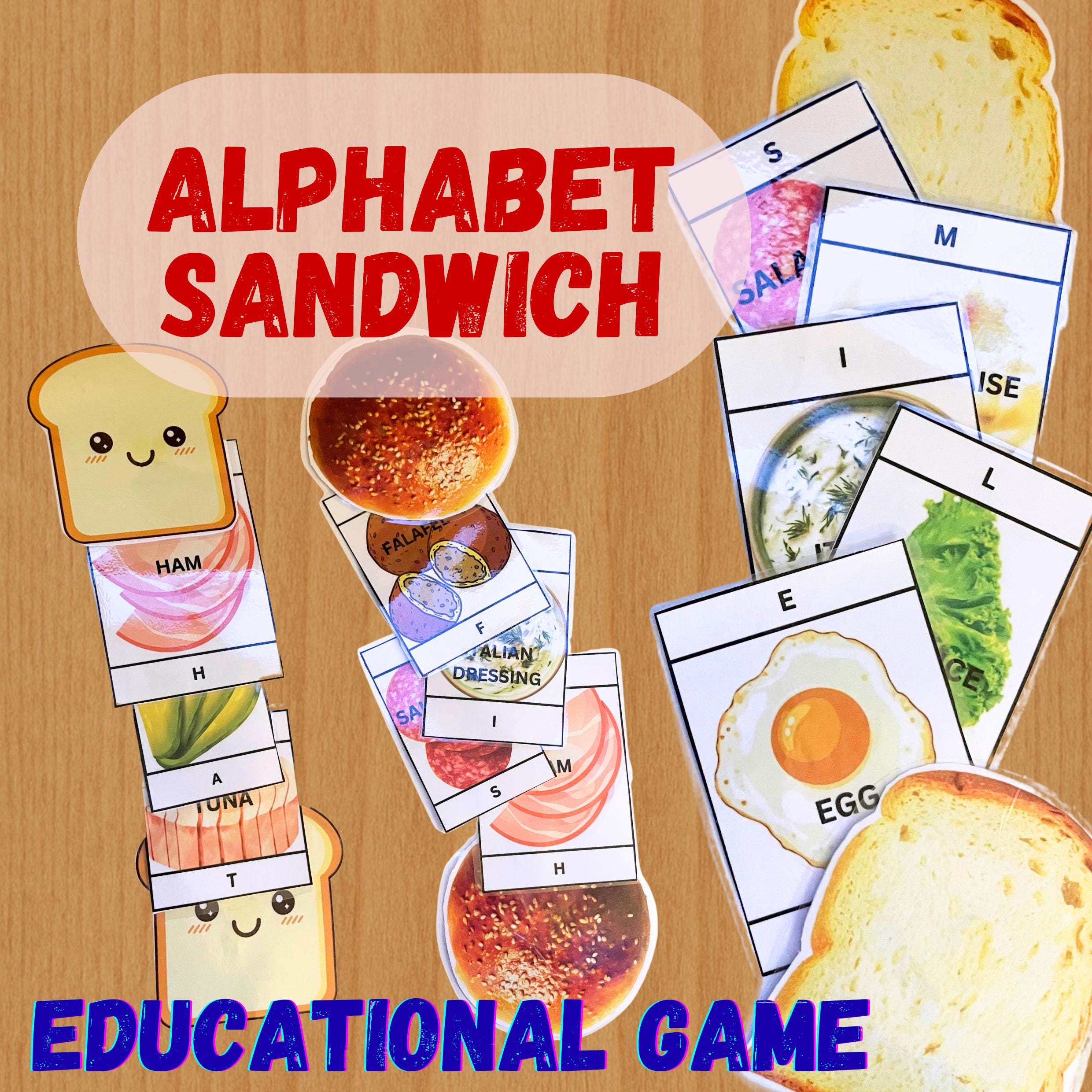 Alphabet Sandwich Printable | Letter Recognition & Spelling Activity ...