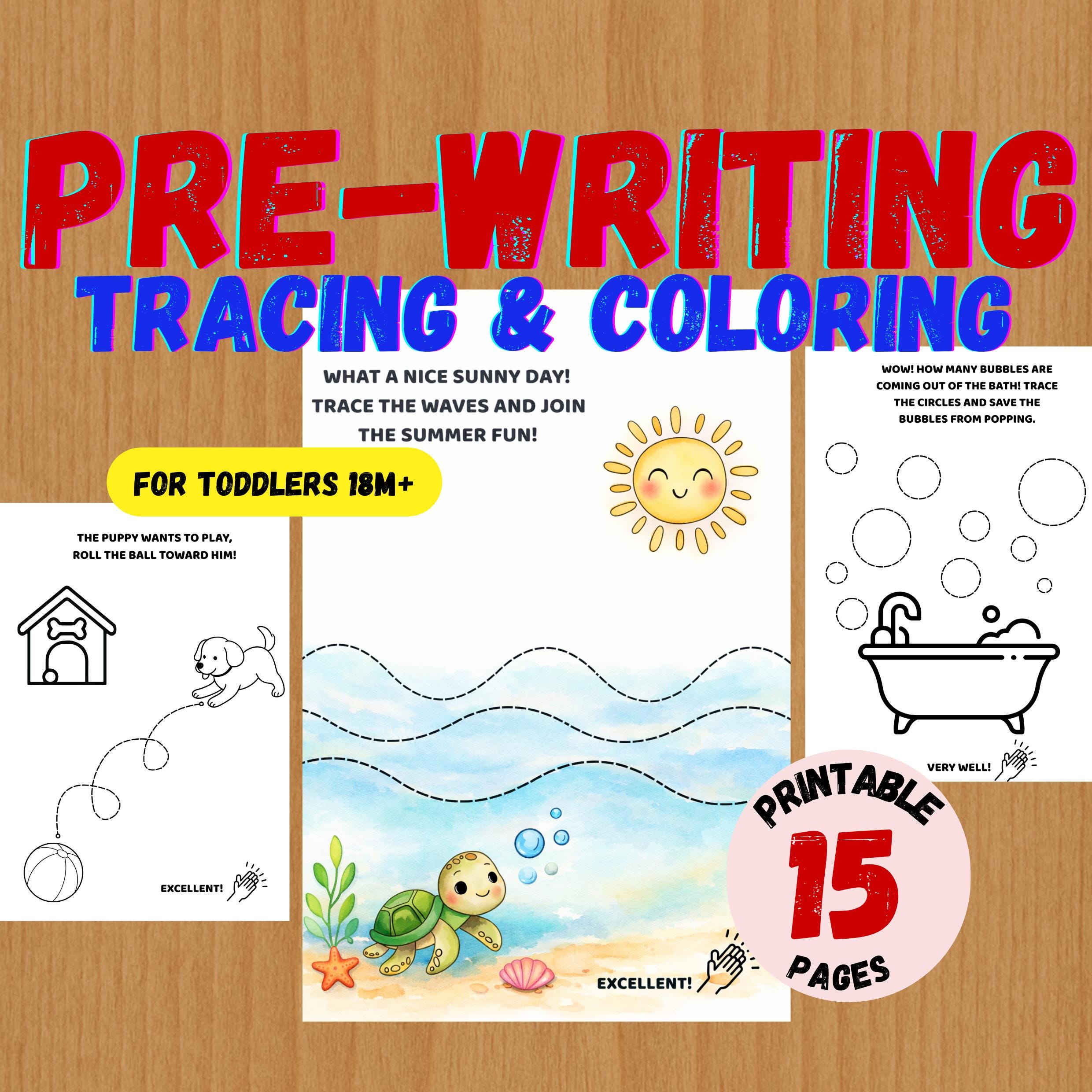 Prewriting Tracing Workbook | Fine Motor Skills, Shapes & Lines (PDF ...