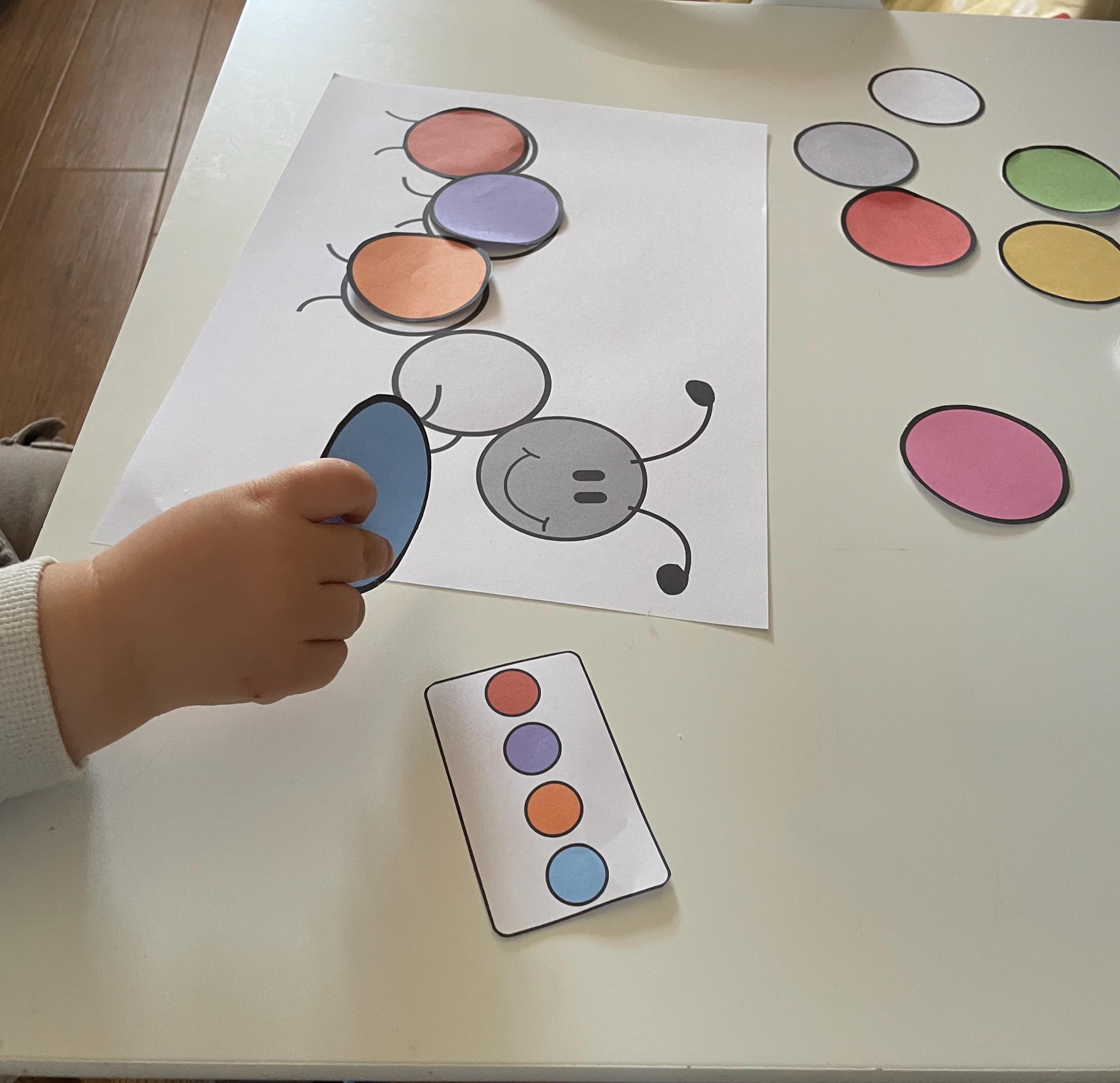 Caterpillar Color Matching Activity | Toddler Preschool Learning Game ...