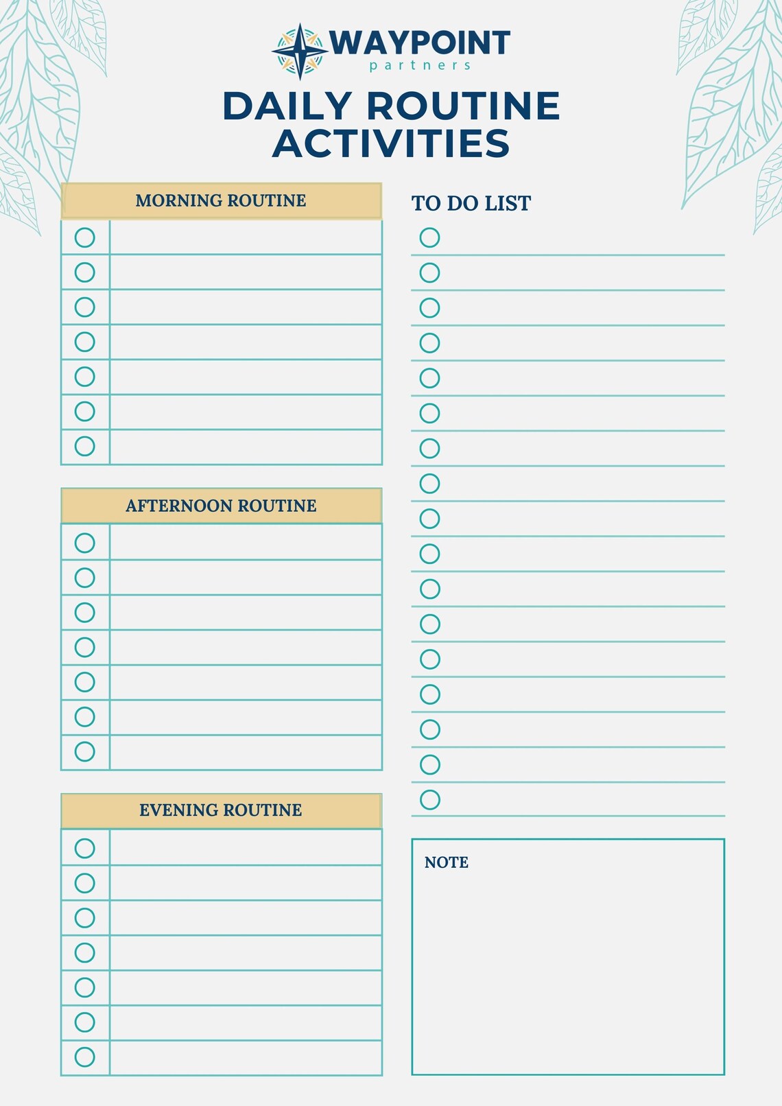 Daily Routine Tracker Printable - Morning, Evening & Habit Routine ...