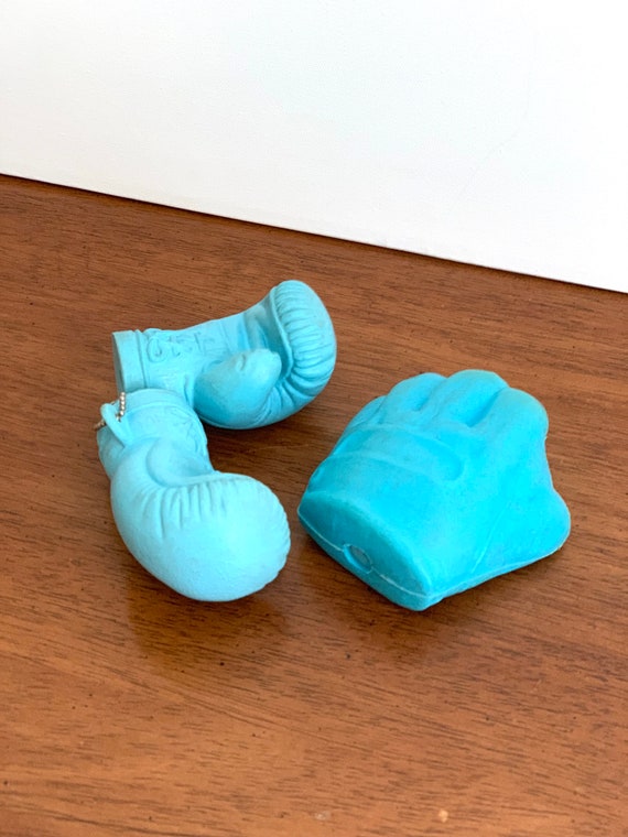 Vintage Rubber Toy Set of Two Little Baby Boy Boxing | Etsy