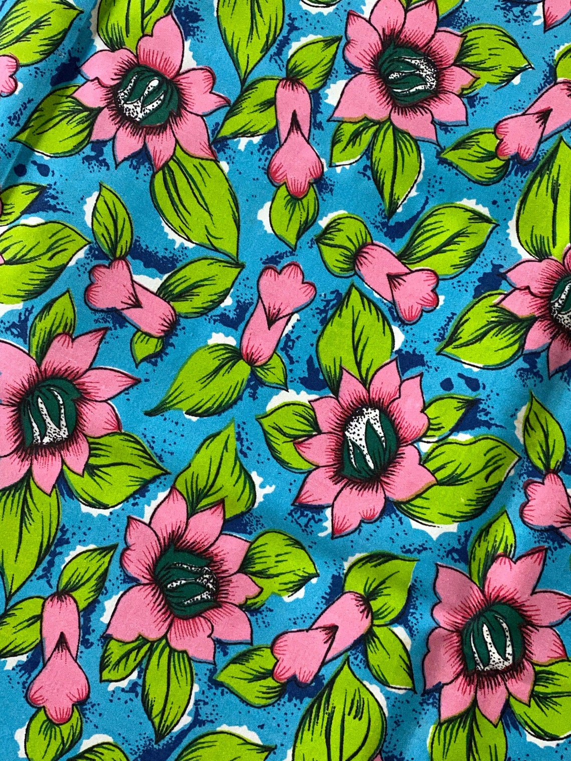 36l X 34w Vintage Fabric Pretty Pink - Etsy