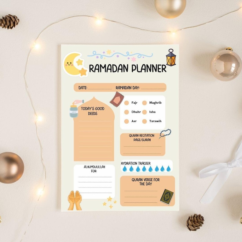 Ramadan Planner 2026 Printable,daily Ibadah Tracker,islamic Kids ...