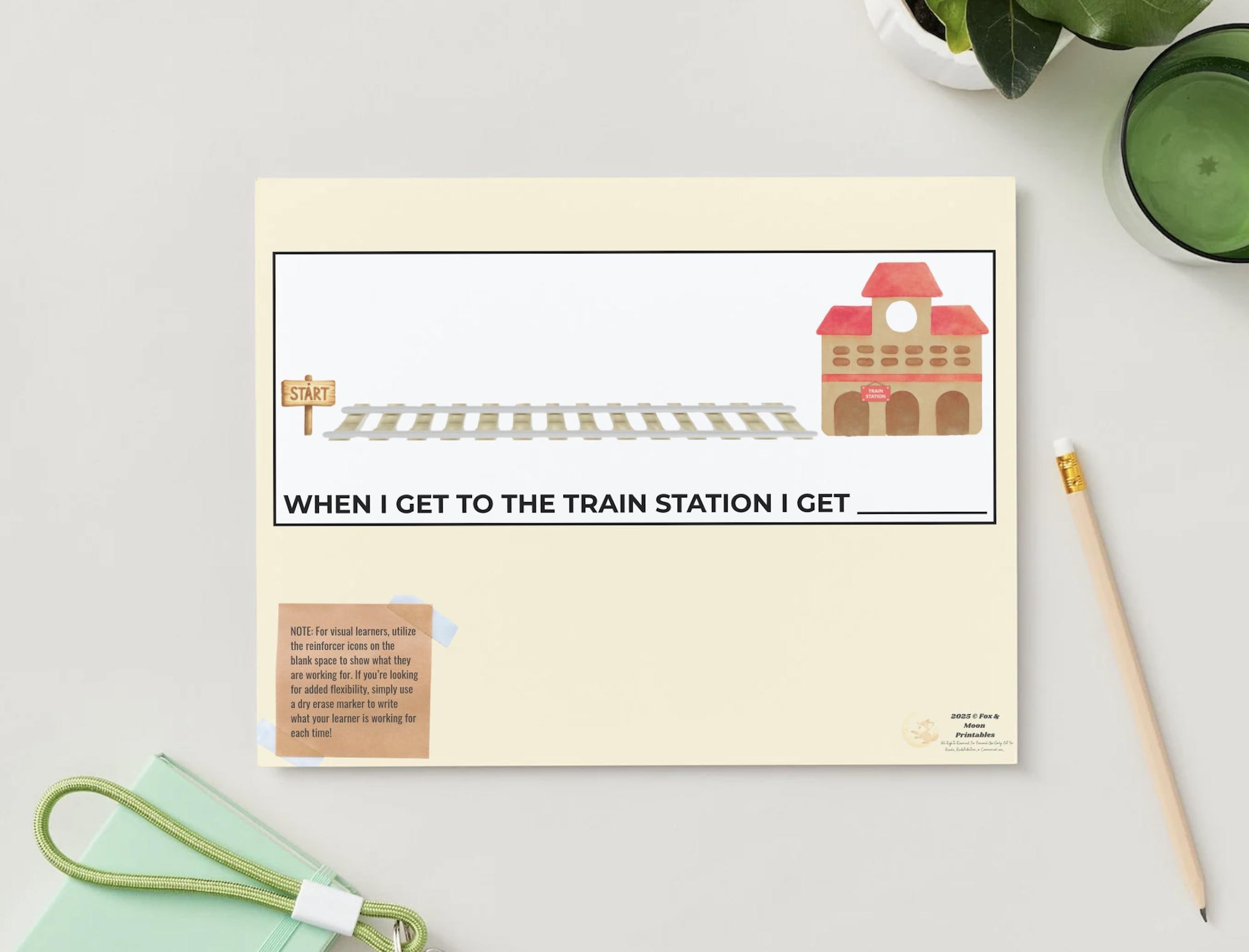 Train Token Board | Visual Behavior Chart for Kids | ABA Reinforcement ...