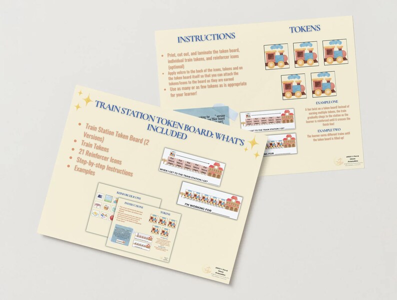 Train Token Board | Visual Behavior Chart for Kids | ABA Reinforcement ...