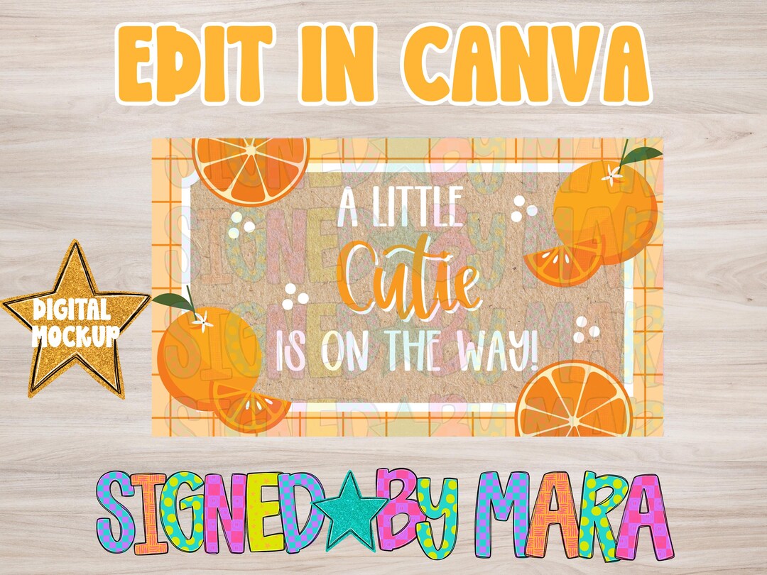A Little Cutie| Editable Canva Banner | 35x60 DIY Painted Sign ...