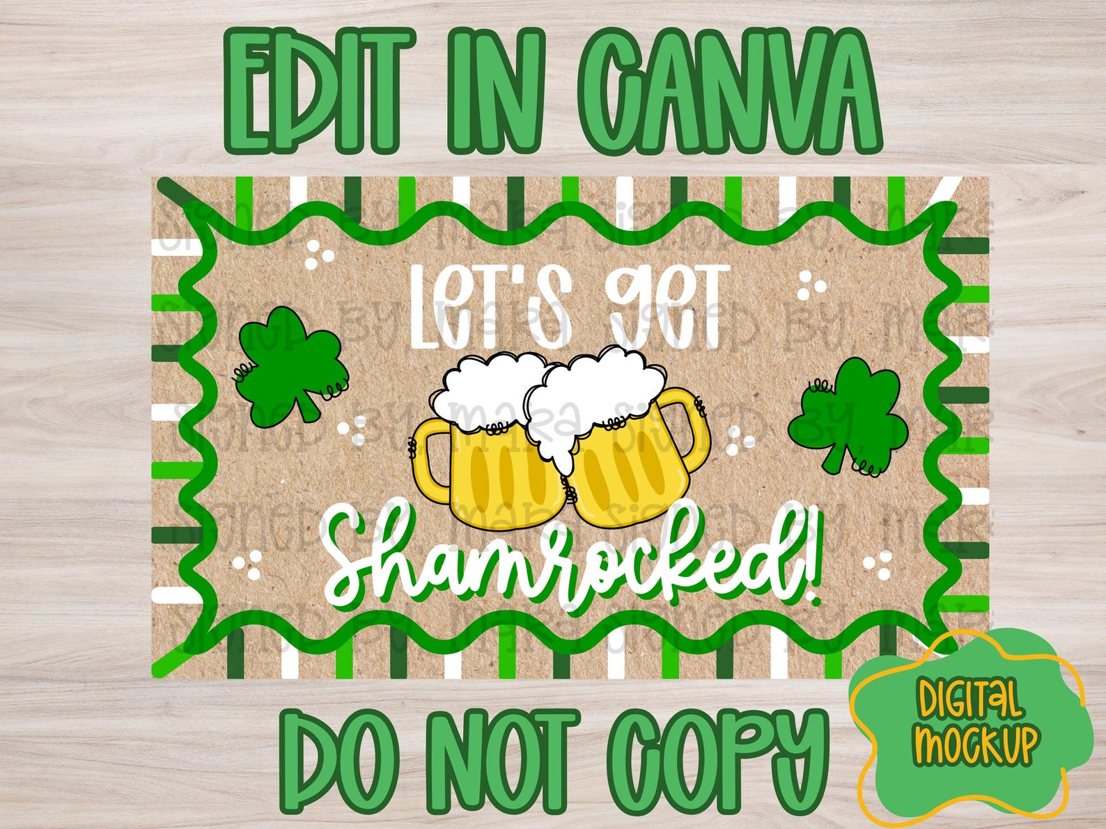 Let's Get Shamrocked Banner Template | Editable Canva Banner | 36x60 ...