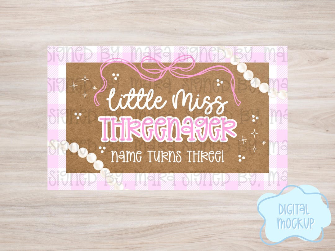 Threenager Banner Template | Editable Canva Banner | 36x60 DIY Painted ...