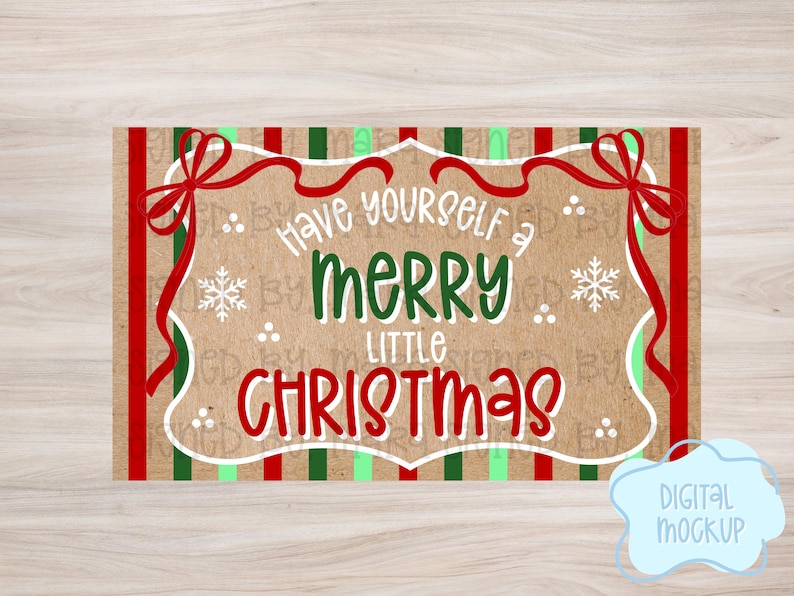 Merry Little Christmas| Editable Canva Banner | 36x60 DIY Painted Sign ...