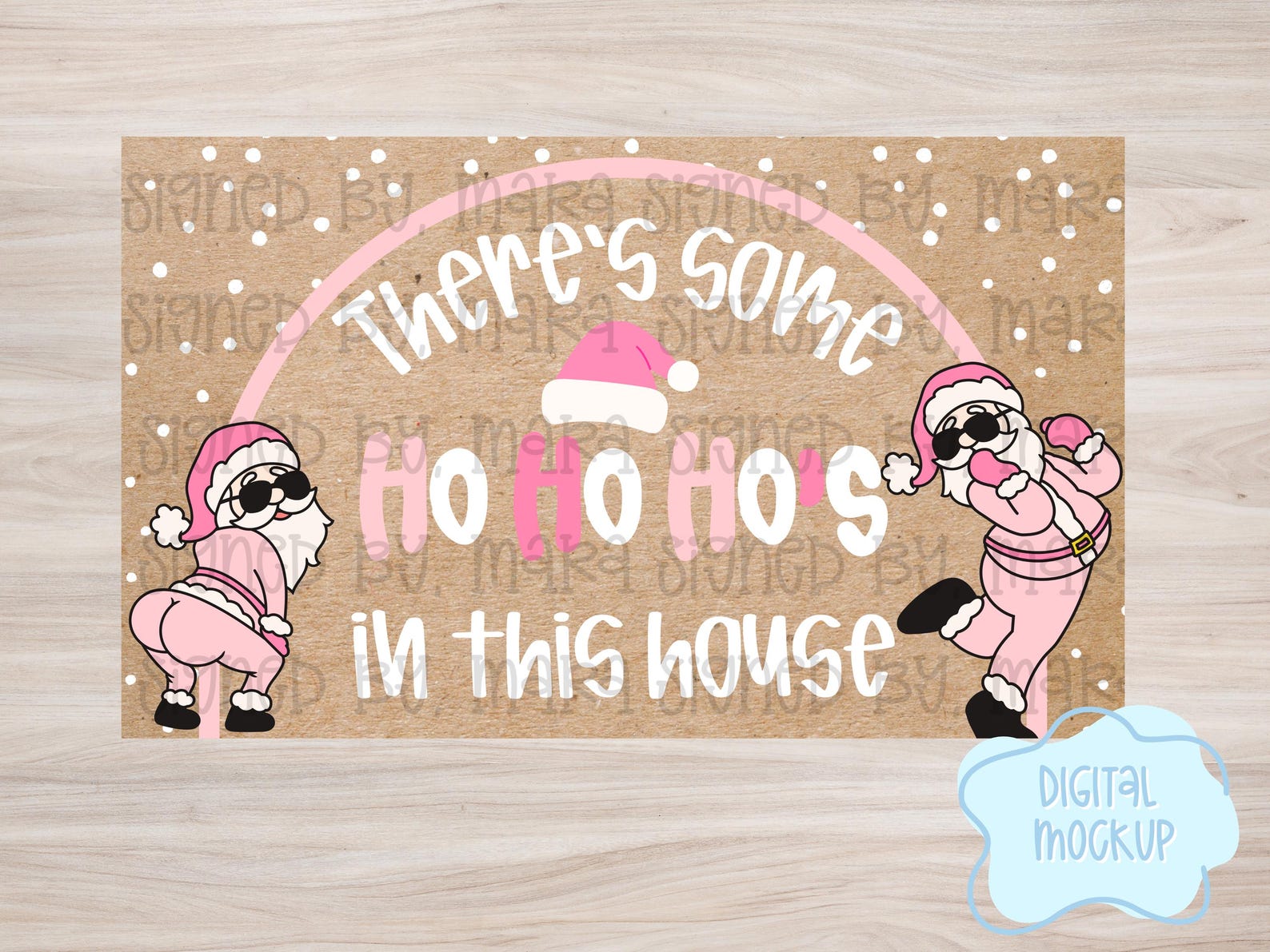 Funny Christmas Banner Template | DIY Painted Sign (digital Download ...