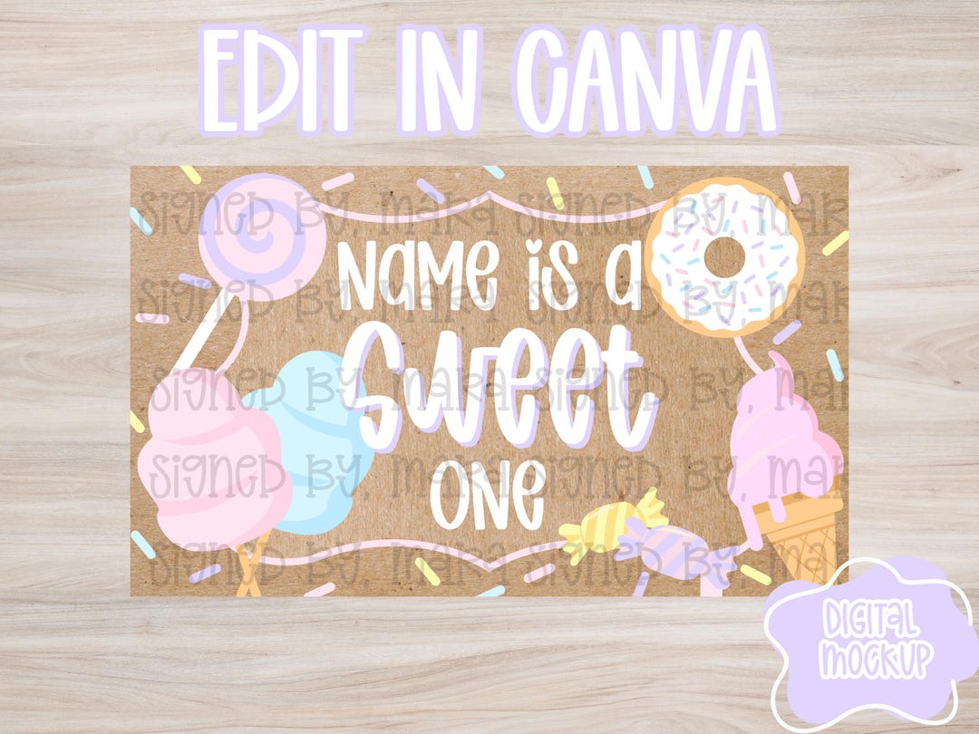 Sweet One| Editable Canva Banner | 36x60 DIY Painted Sign | Digital ...