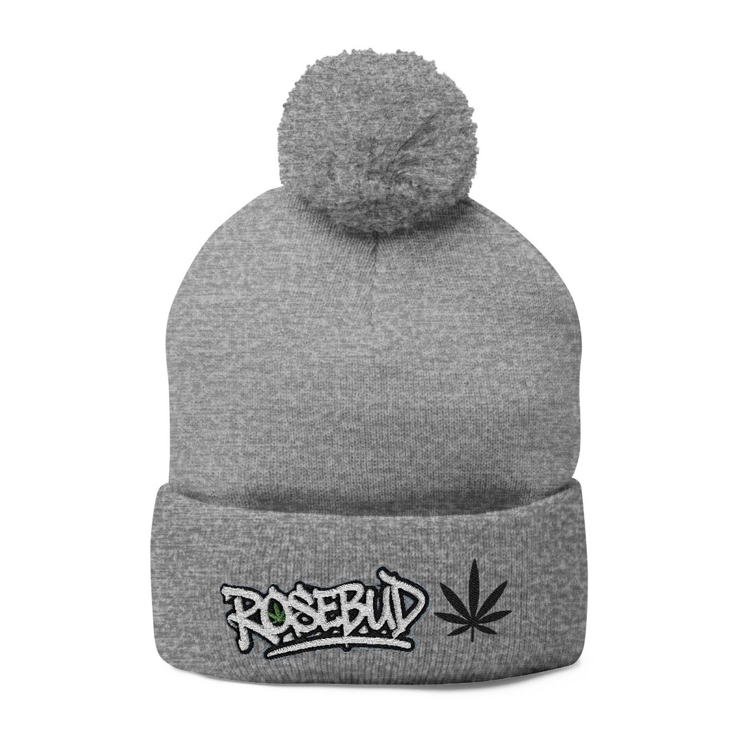 Rosebud Graffiti Logo Pom-pom Beanie - Etsy