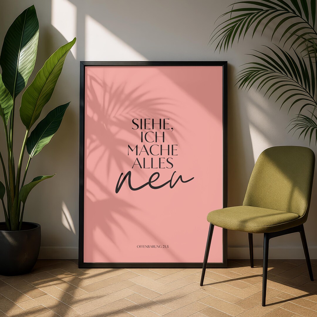 Siehe Ich Mache Alles Neu – Bible Verse Wall Art – Christian Quote ...