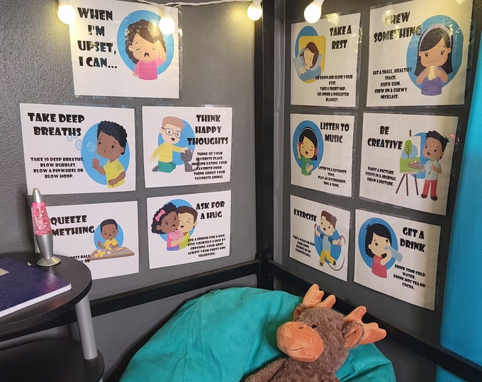 Calm Card Posters, Classroom Set of 12 - Etsy