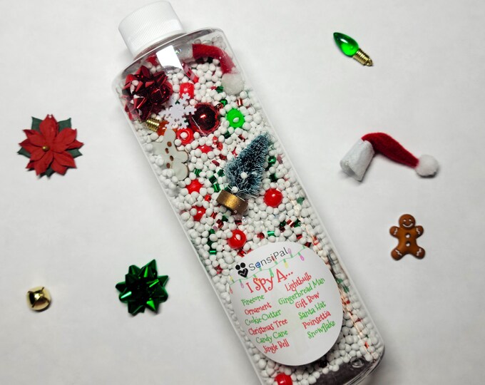 I Spy Christmas Bottle, Sensory Bottle, Fidget Gift - Etsy