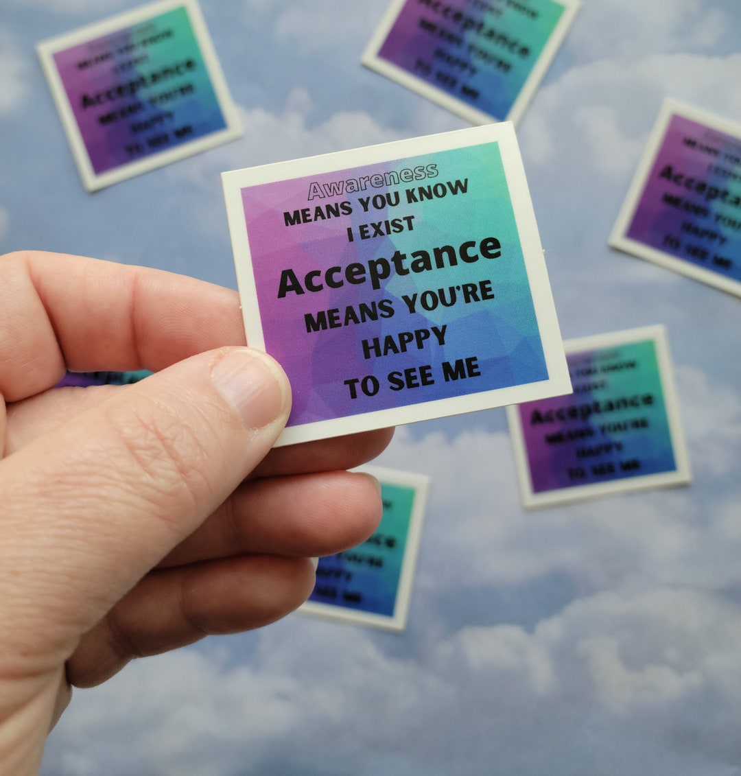 Acceptance Sticker, Autism Acceptance Decal - Etsy