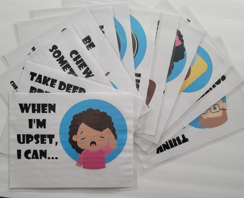 Calm Card Posters Classroom Set of 12 - Etsy