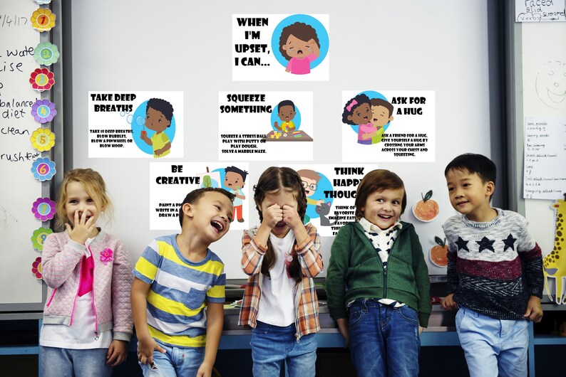 Calm Card Posters Classroom Set of 12 - Etsy