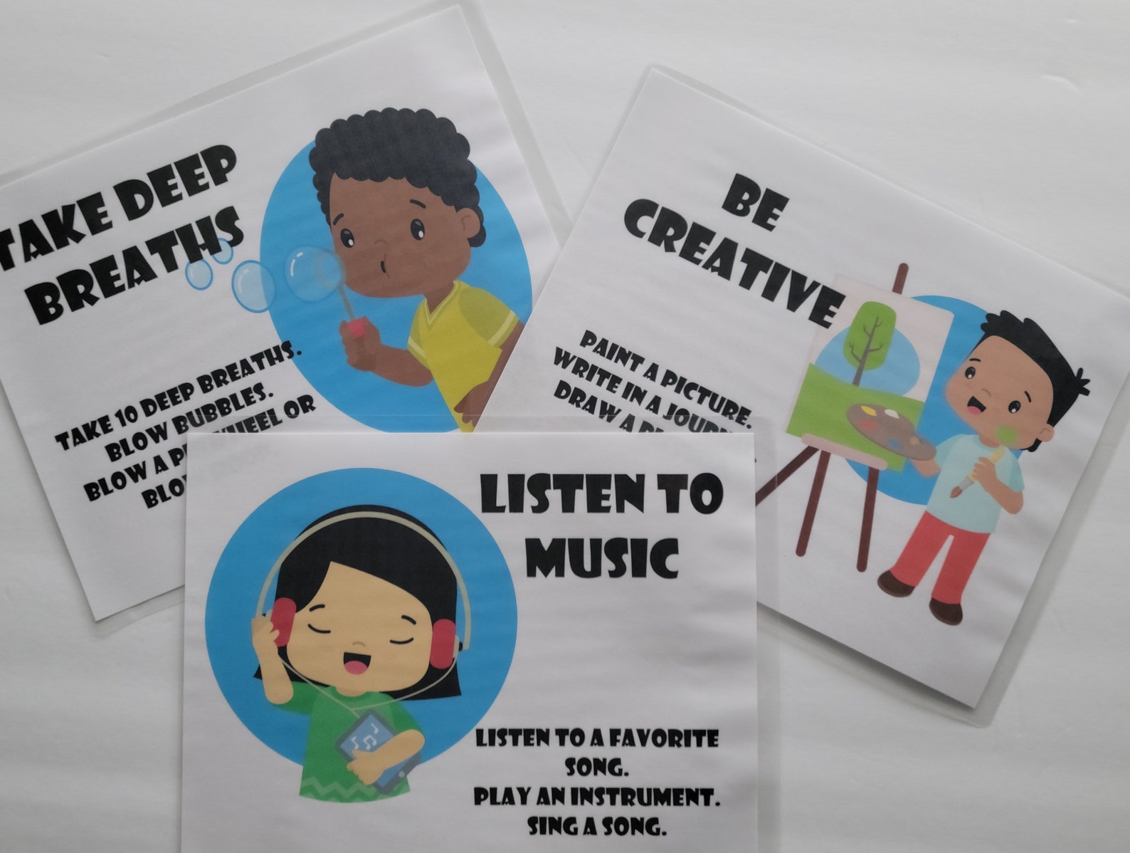 Calm Card Posters Classroom Set of 12 - Etsy