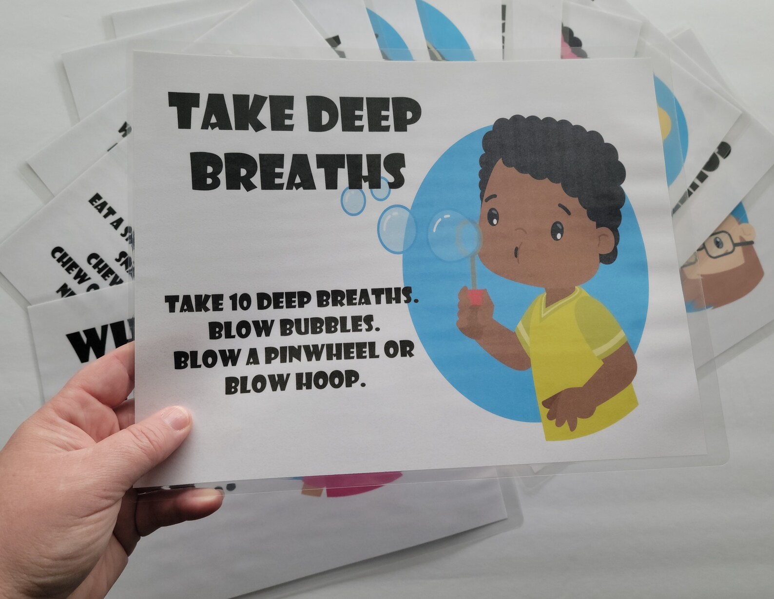 Calm Card Posters Classroom Set of 12 - Etsy