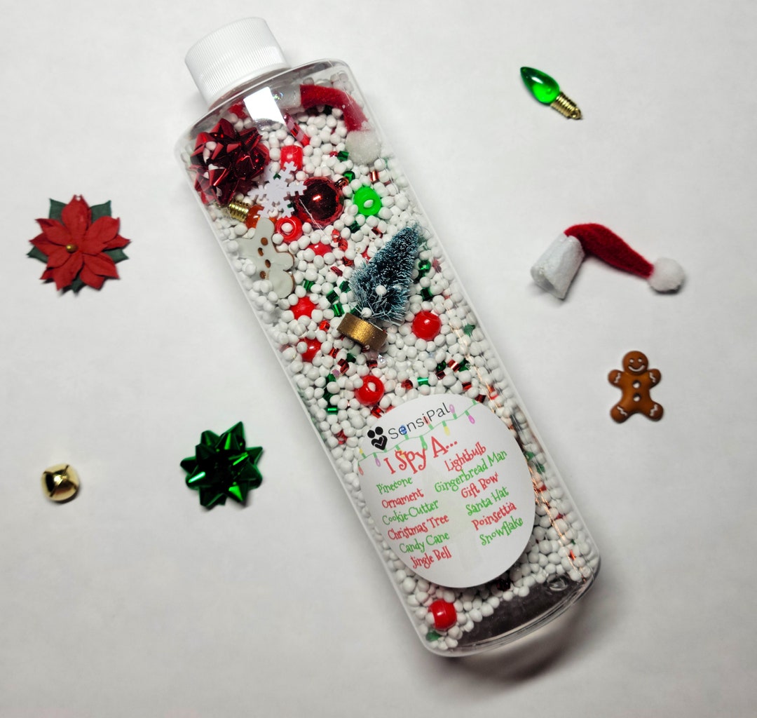 I Spy Christmas Bottle, Sensory Bottle, Fidget Gift - Etsy