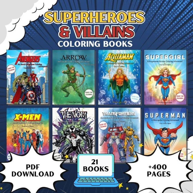 Dc Coloring Books - Etsy