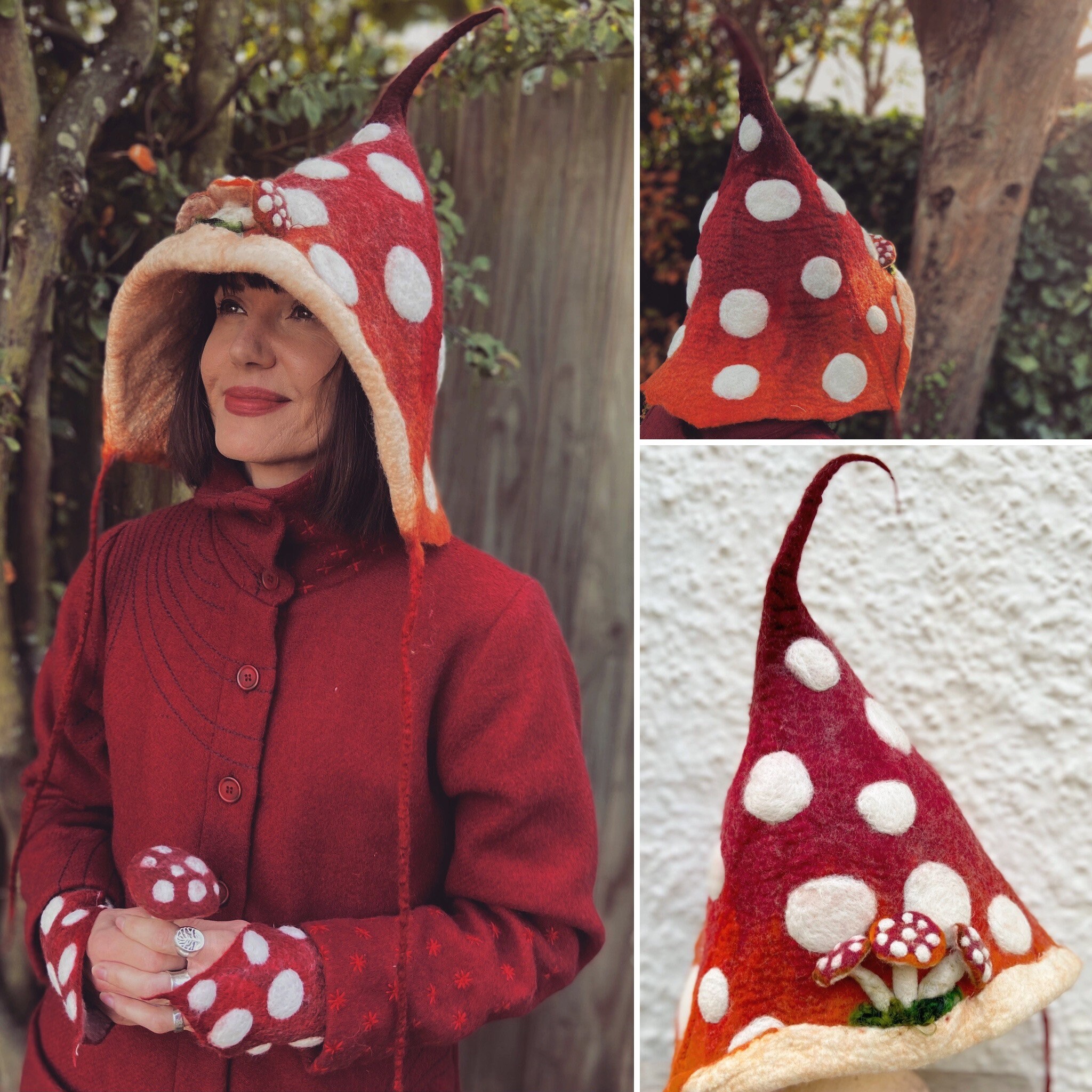 Custom made Toadstool hoodwool hat pixie hat felt hat | Etsy