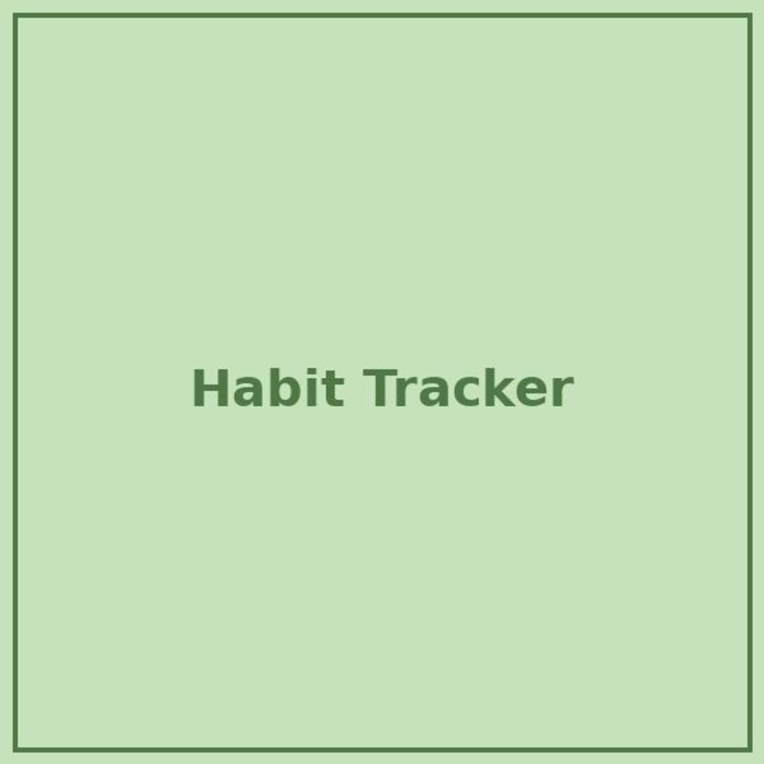 Habit Tracker Printable • Minimal Moss Theme • 31‑day Log • PDF - Etsy