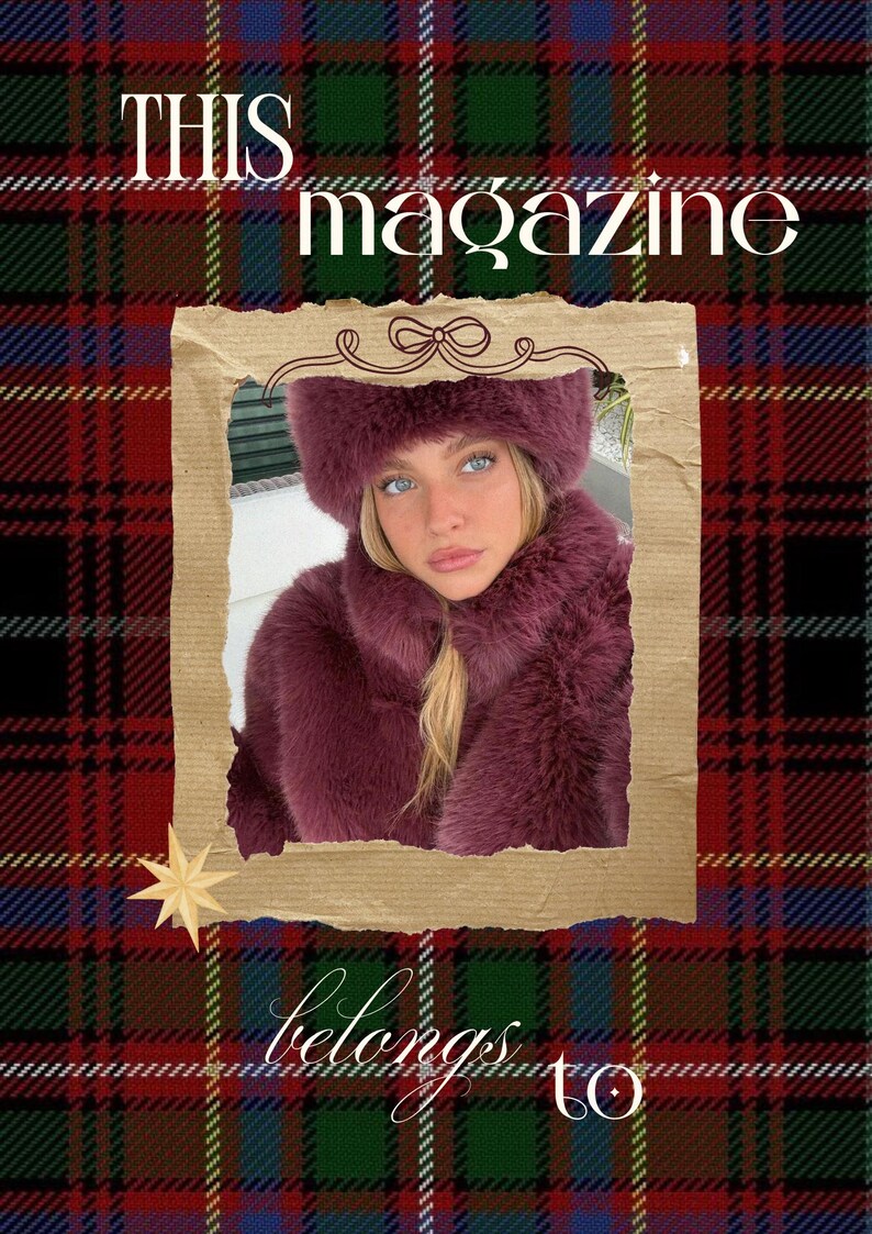 Editable Christmas Magazine Template | Canva Holiday Photo Book - Etsy