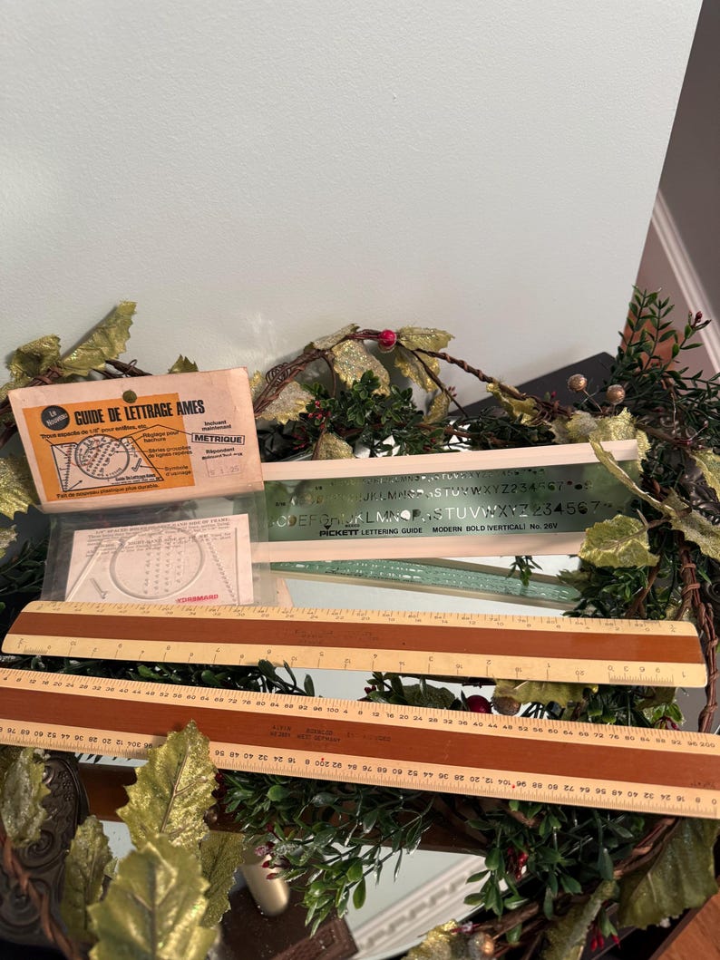 Vintage Architectural Drafting Alvin West Germany Rulers and Pickett ...