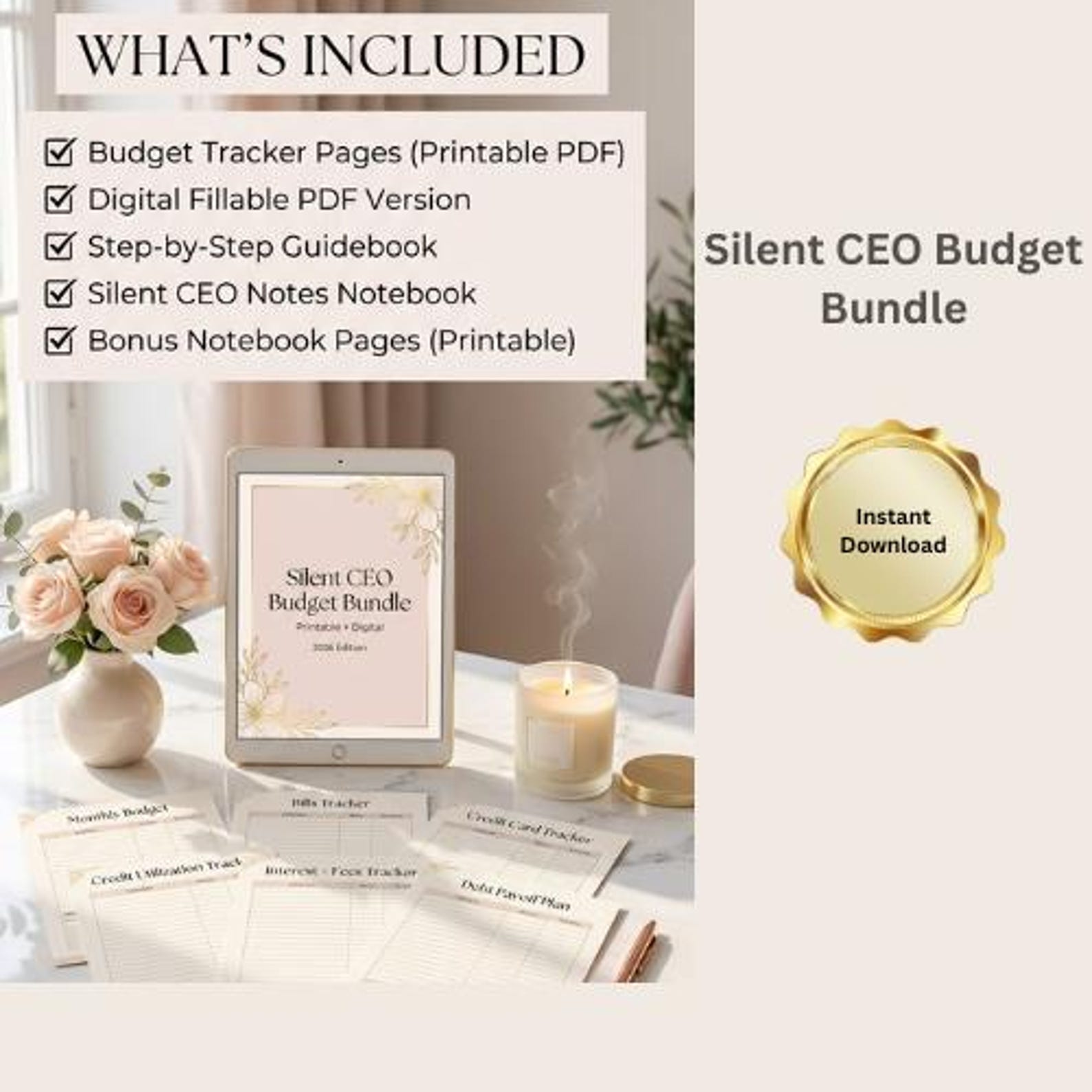 Budget Planner 2026 Bundle | Trackers + Credit Card Tracker + Guidebook ...