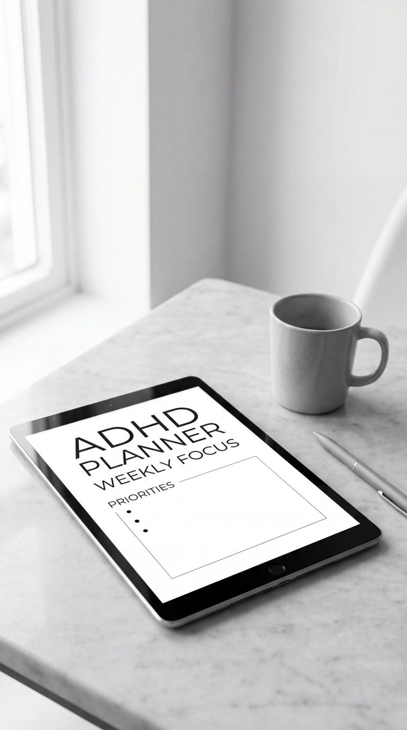 ADHD Planner for Women iPad | Hyperlinked Daily Focus Planner | Digital ...