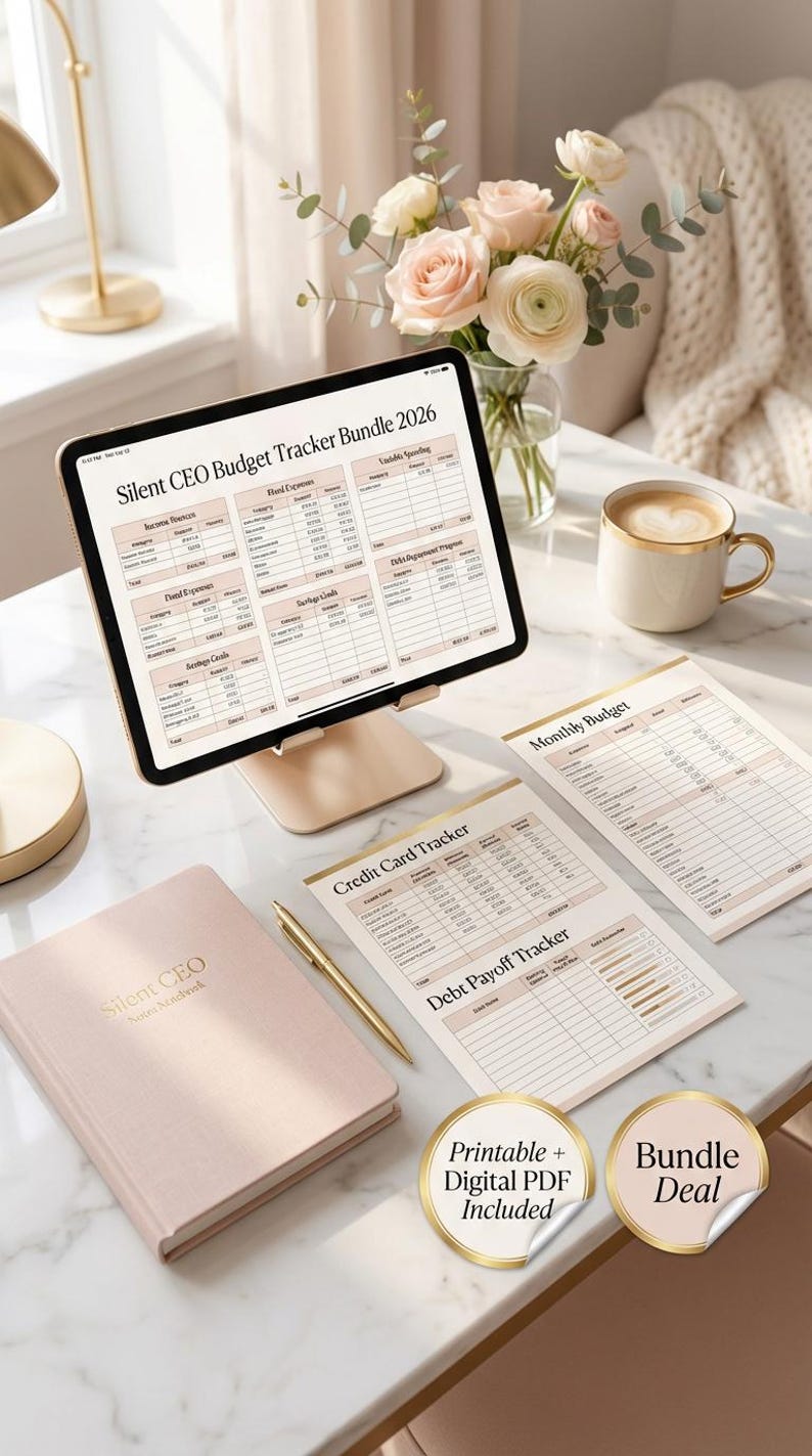 Budget Planner 2026 Bundle | Trackers + Credit Card Tracker + Guidebook ...