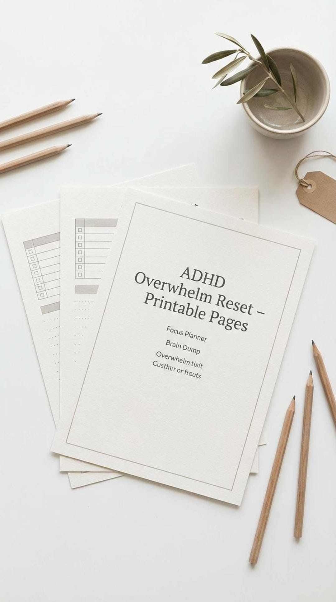 ADHD Overwhelm Reset Printable | Calm Worksheets for Women - Etsy