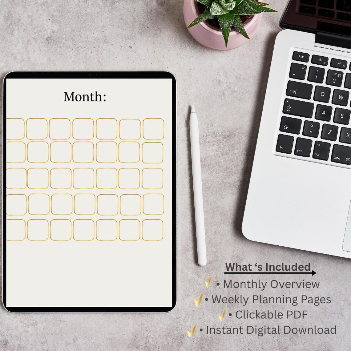 Clickable Weekly Calendar With Spreadsheet to Stay Organized and ...