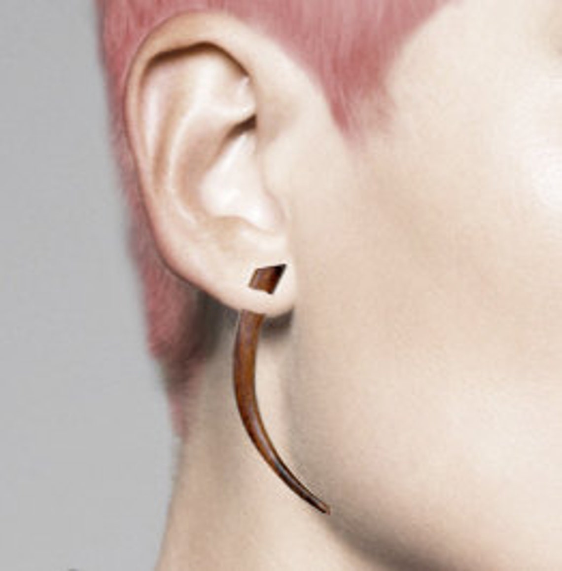 Fake Gauge Tribal Earrings Medium Wooden Talons Fake - Etsy