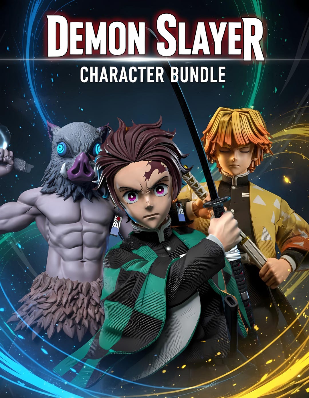 Blade Resolve Trio Bundle STL | 3D Print Figurine Thunder Feral Sword ...