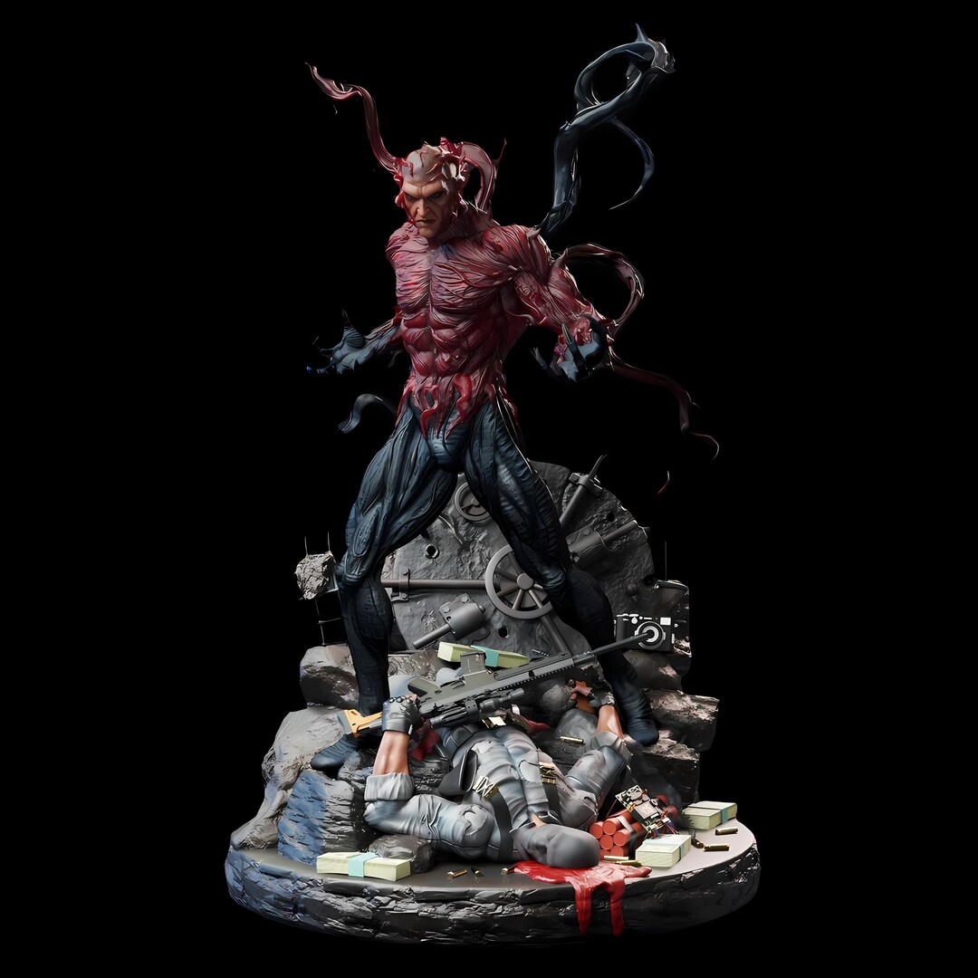 Crimson Venom Spawn STL | 3D Print Figurine Savage Symbiote Predator ...