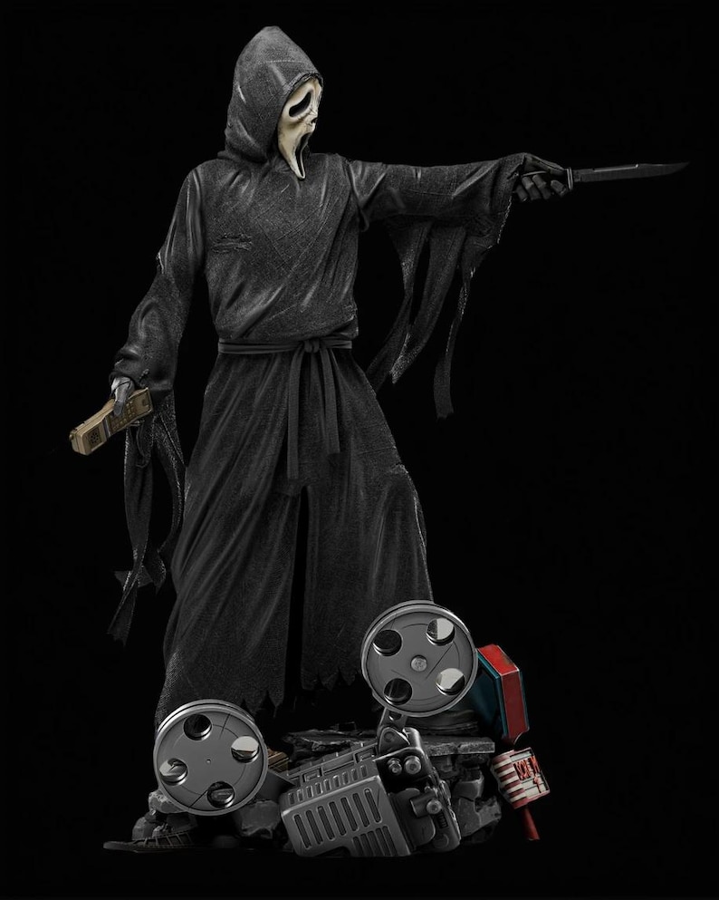 Masked Slasher Phantom STL | 3D Print Figurine Horror Killer Statue ...