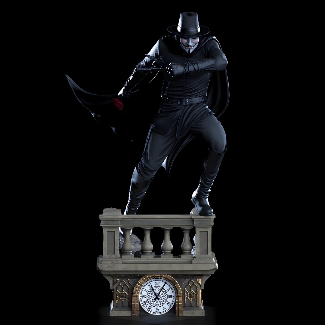 Masked Revolutionary Vigilante STL – Shadow Freedom Fighter | Gothic ...