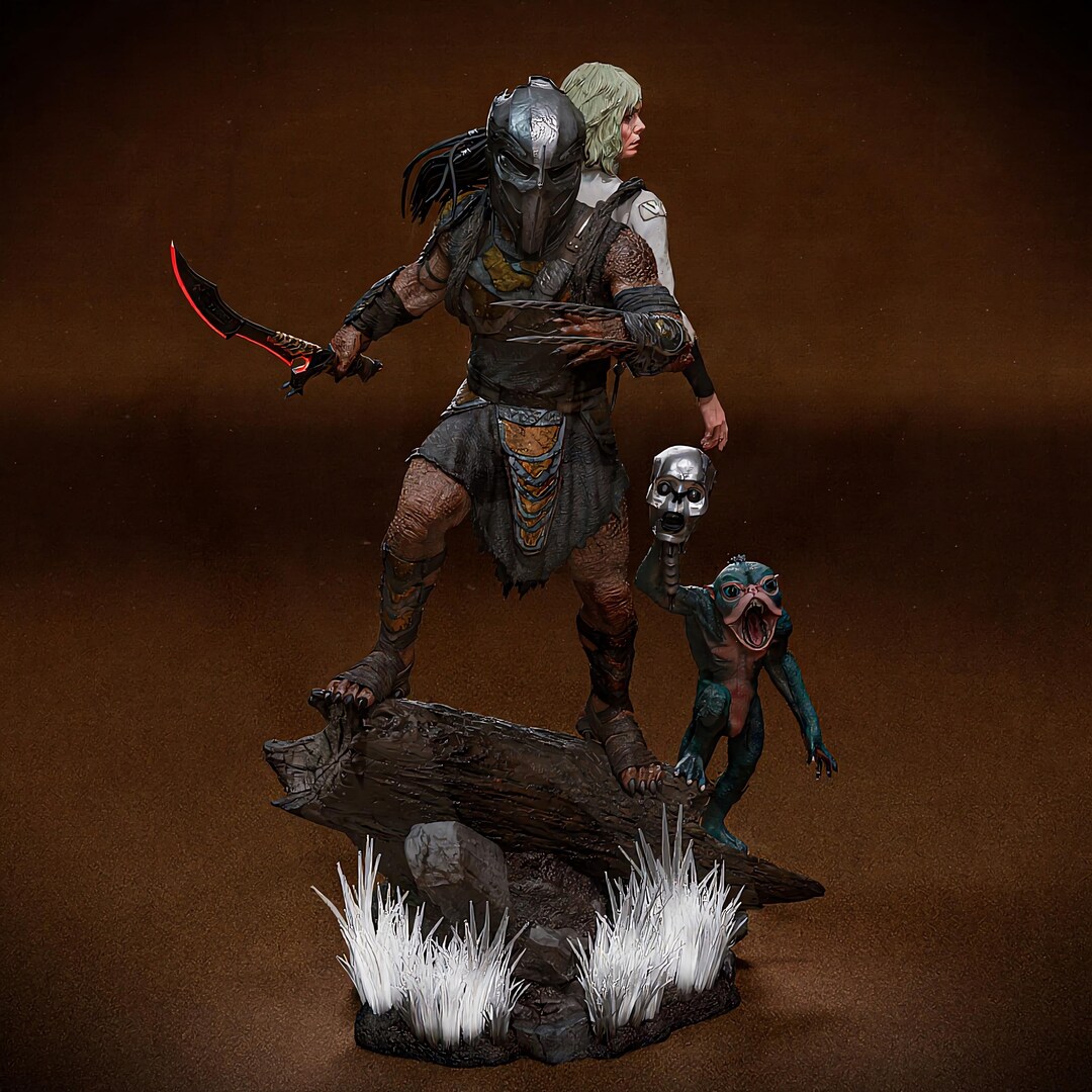Wasteland Apex Hunter STL | 3D Print Figurine Desert Skull Stalker ...