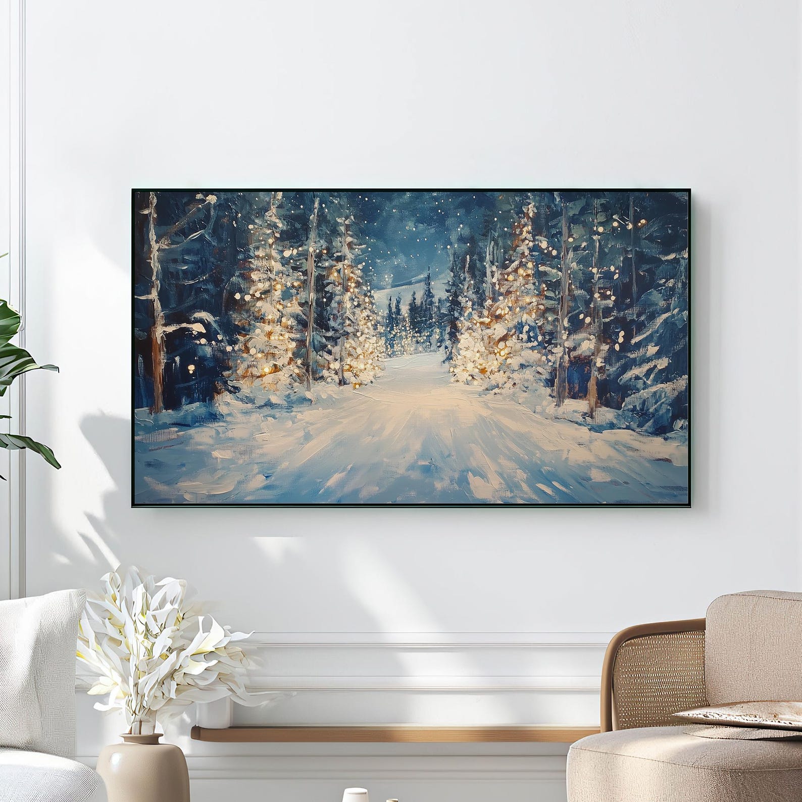 Winter Forest Samsung Frame TV Art: Snowy Aspen Trees (digital Download ...