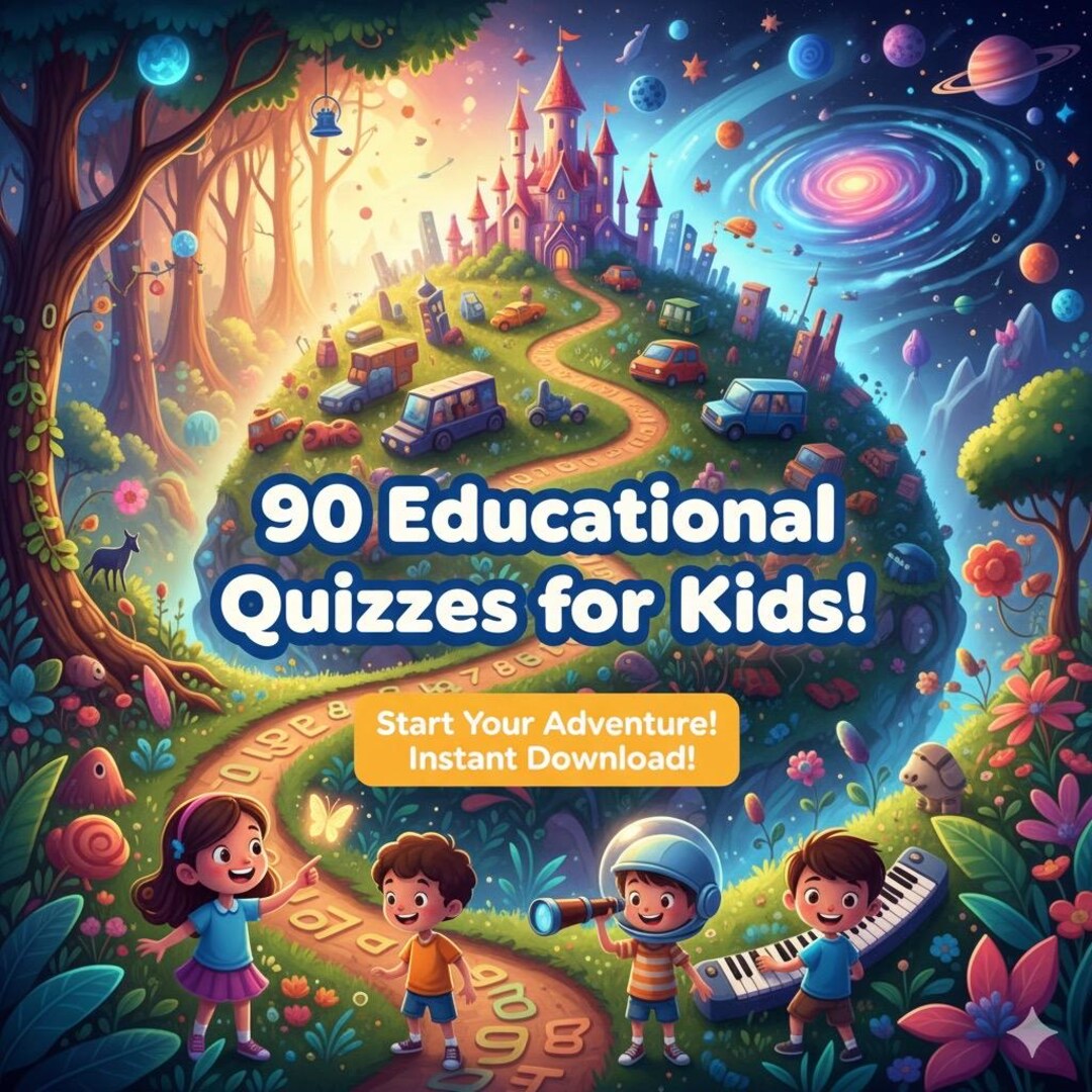 Ultimate 90 Quiz Bundle for Kids | Editable Canva Templates | Fun ...