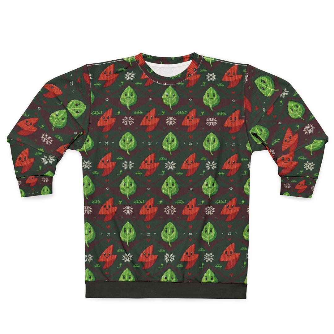 Christmas Denki and Happa Pattern Sweatshirt | EV Man Japan Holiday ...