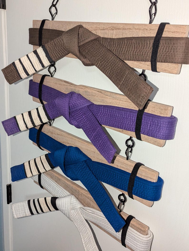 Reclaimed Wood Martial Arts Belt & Medal Display, Modular Design ...