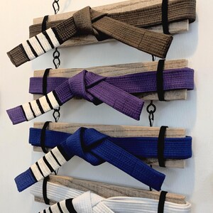 Reclaimed Wood Martial Arts Belt & Medal Display, Modular Design ...